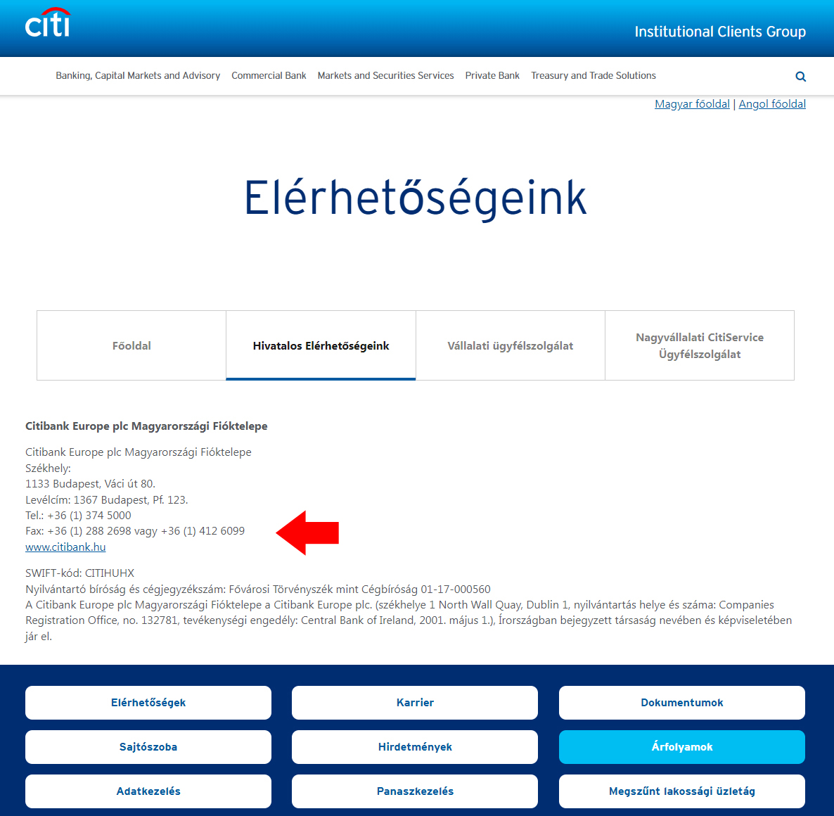 Citibank ügyfélszolgálat, telefonszám, elérhetőségek - Ügyfélszolgálat